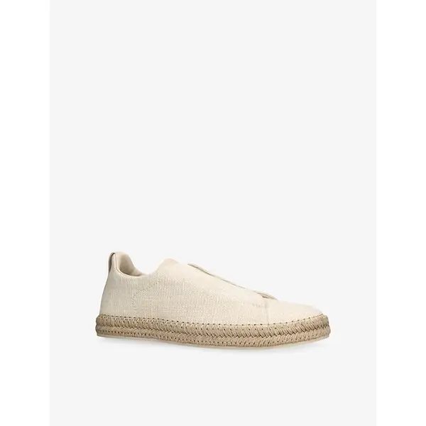Zegna Triple Stitch Woven Low-top Trainers - Beige