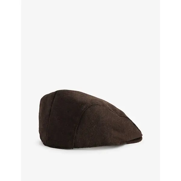 DENTS Fernworthy Flat-crown Wool Cap - Brown
