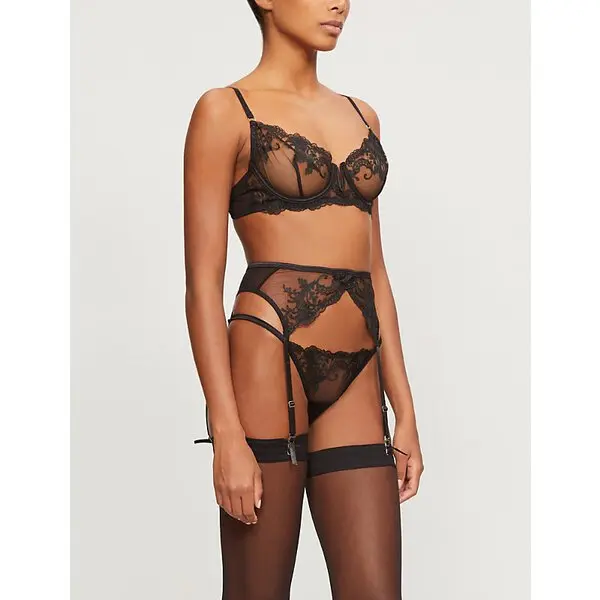 Bluebella Marseille Underwire Stretch-lace Bra - Black