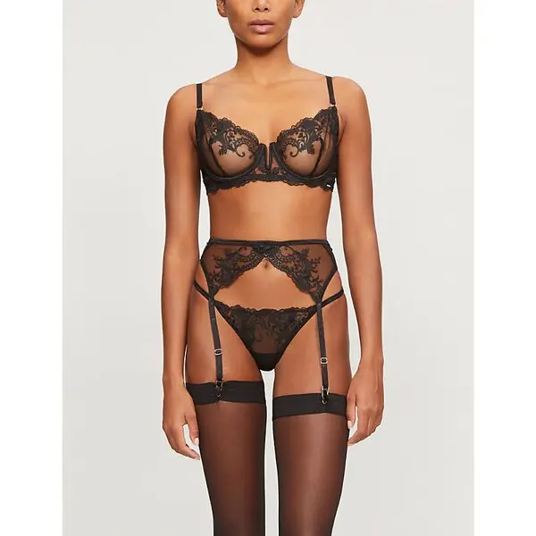 Bluebella Marseille Underwire Stretch-lace Bra - Black