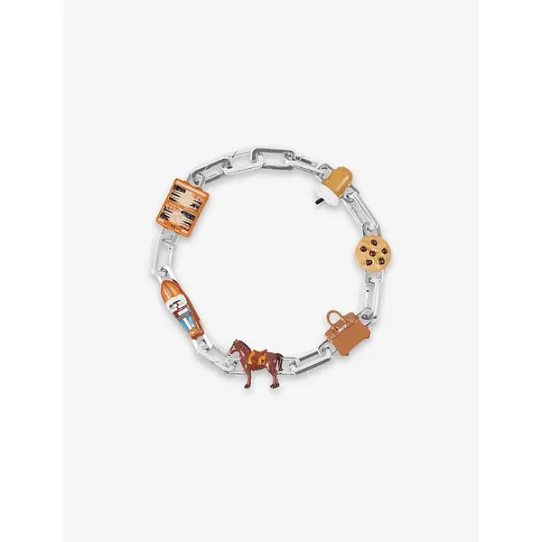 POUBEL Chataignes Charm Bracelet - Silver