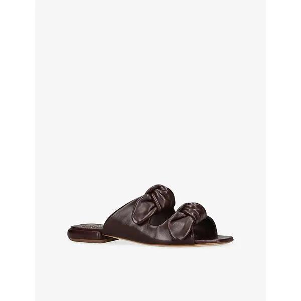 Officine Creative Suki Flat Leather Sandals - Brown