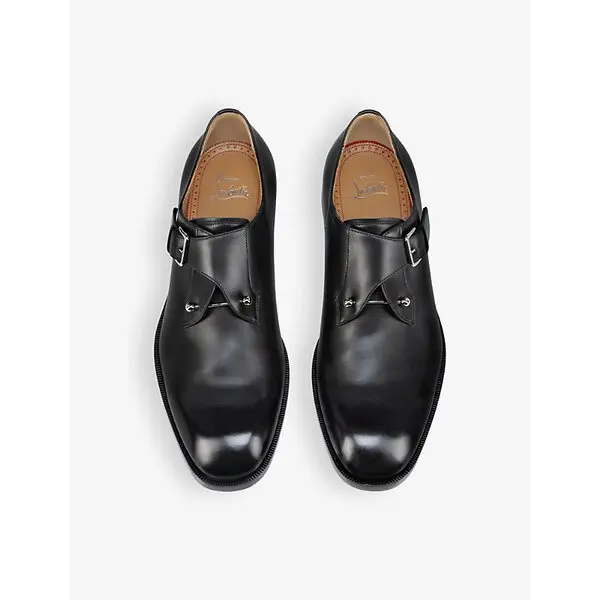 CHRISTIAN LOUBOUTIN Chambelimonk Leather Shoes With Buckle Detail