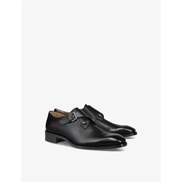 CHRISTIAN LOUBOUTIN Chambelimonk Leather Shoes With Buckle Detail