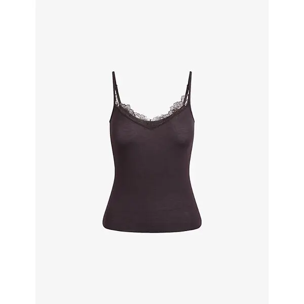 SKIMS Sheer Modal Lace Camisole Top