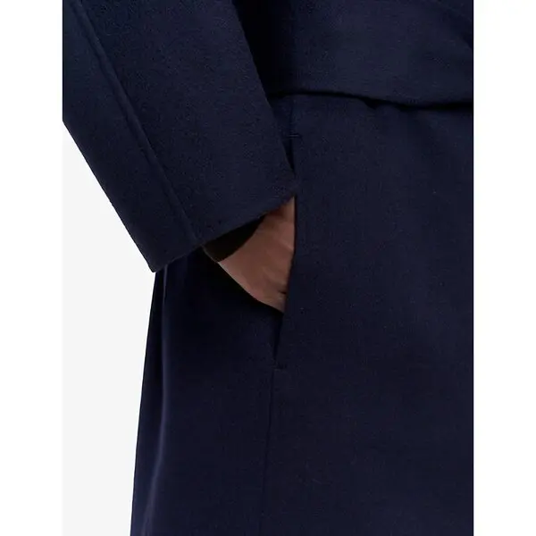 JOSEPH Costana Double-faced Wool And Cashmere Coat - Navy