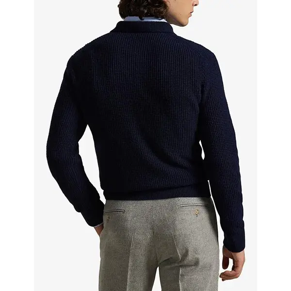 Polo Ralph Lauren Textured Polo-collar Wool-cotton Jumper
