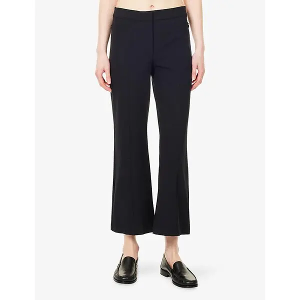 Theory Seamed Kick Cropped-leg Woven Trousers