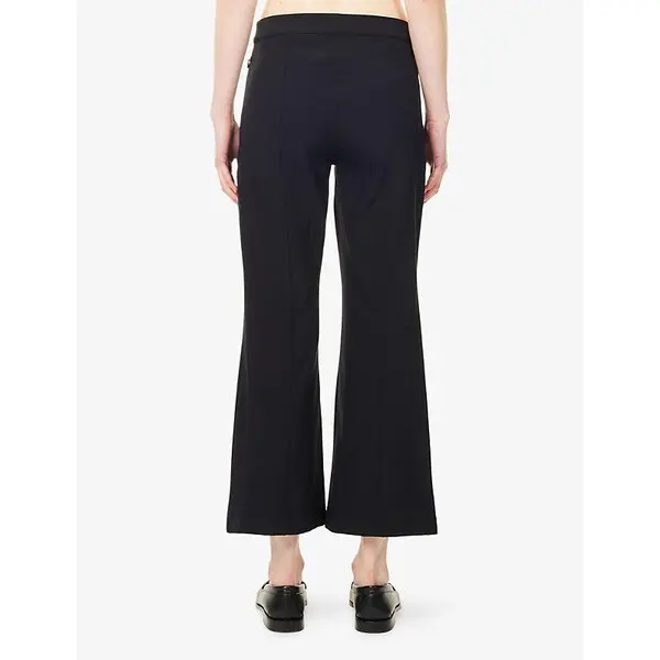 Theory Seamed Kick Cropped-leg Woven Trousers