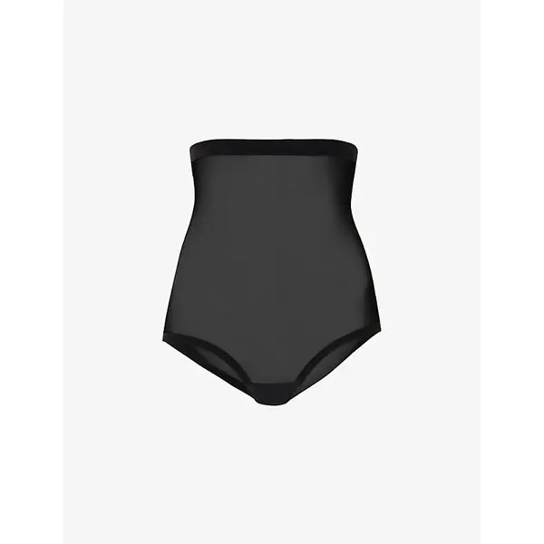 Wolford High-rise Stretch-tulle Briefs - Black
