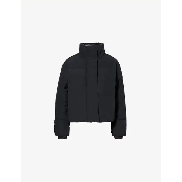 Canada Goose Cropped Shell-down Puffer Jacket With Logo Patch