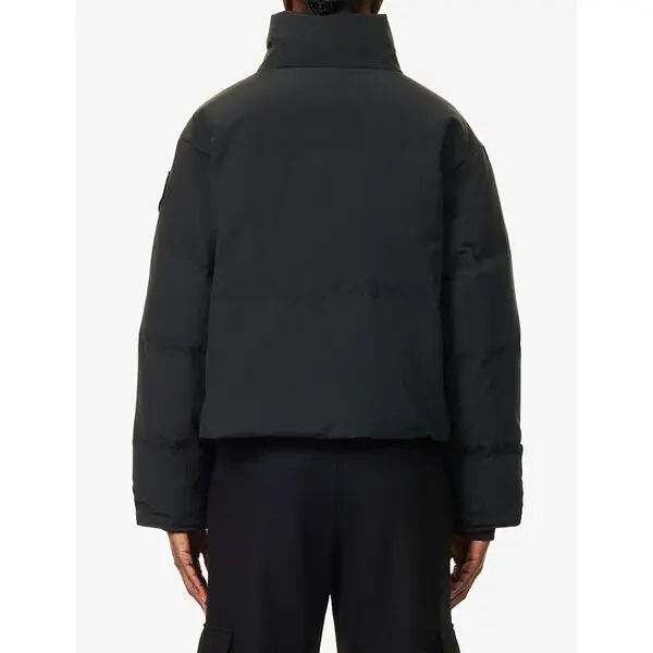 Canada Goose Cropped Shell-down Puffer Jacket With Logo Patch