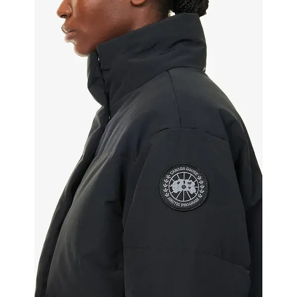 Canada Goose Cropped Shell-down Puffer Jacket With Logo Patch