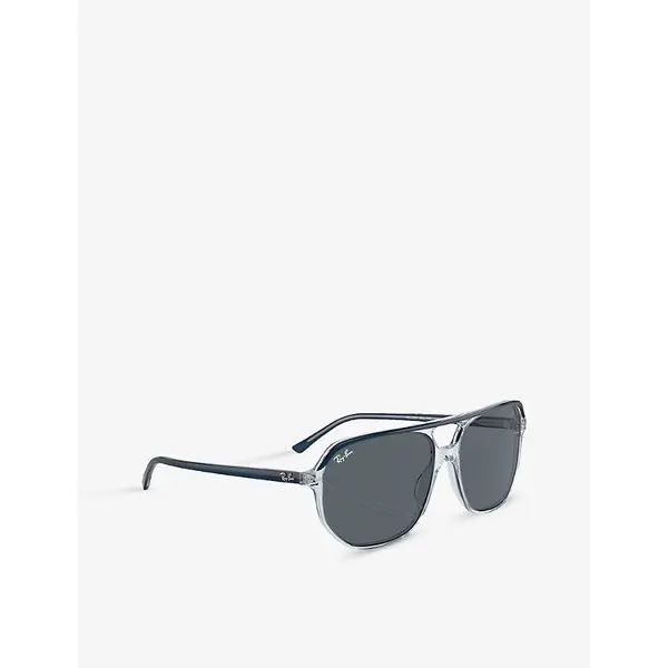 Ray-ban Rb2205 Bill One Irregular-frame Acetate Sunglasses - Blue