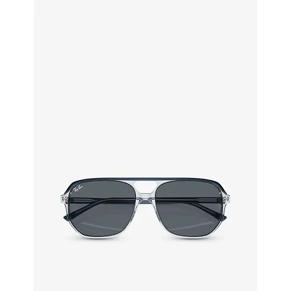 Ray-ban Rb2205 Bill One Irregular-frame Acetate Sunglasses - Blue