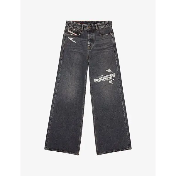 DIESEL® 1996 D-sire Distressed Wide-leg Jeans