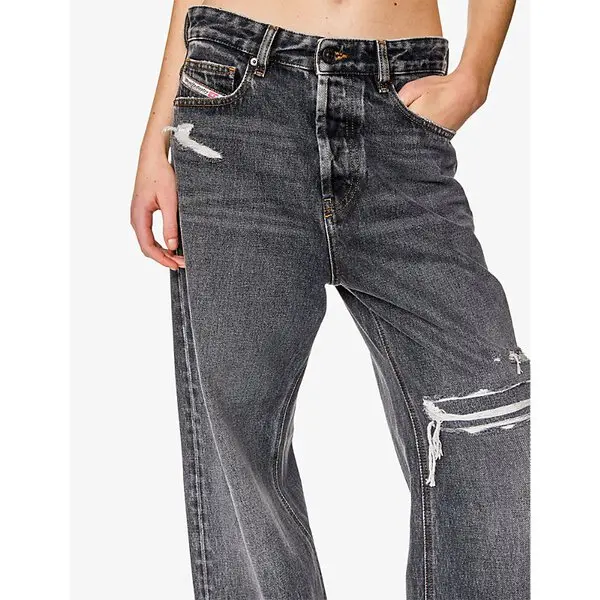 DIESEL® 1996 D-sire Distressed Wide-leg Jeans