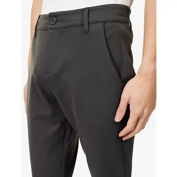 Paige Transcend Knit Stafford Tapered Trousers - Rocket