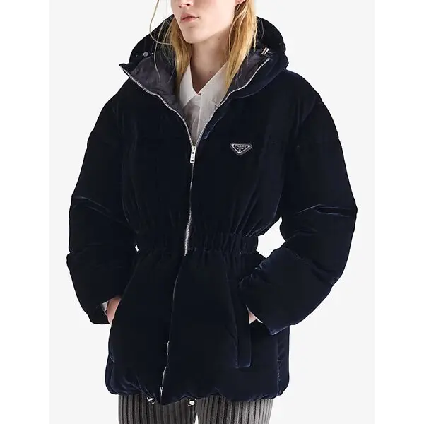 Prada Velvet Down Jacket - Blue