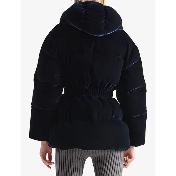 Prada Velvet Down Jacket - Blue