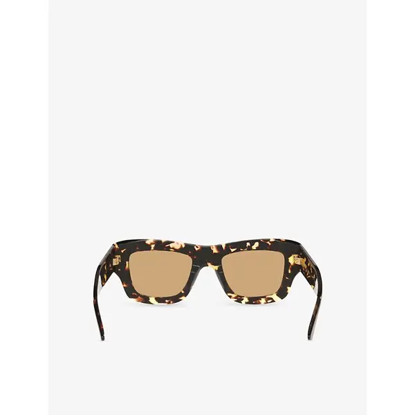 Bottega Veneta Rectangle Frame Sunglasses - Brown