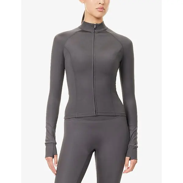 ADANOLA Long-sleeved Stretch-woven Top