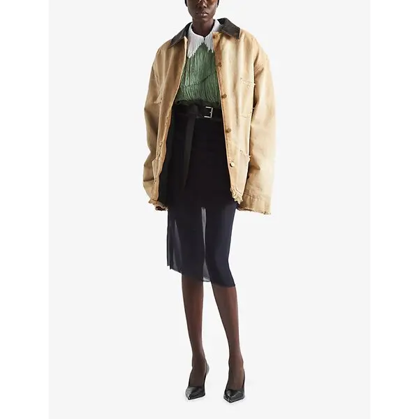Prada Distressed Canvas Jacket