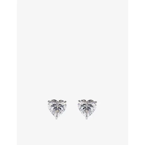 CARAT* LONDON Camden Heart Stud Earrings - Silver