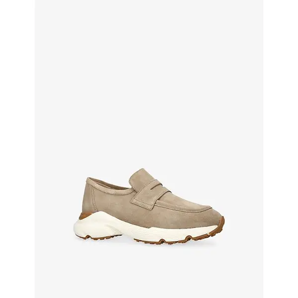 TOD'S Sport 54 Suede Loafers - Camel