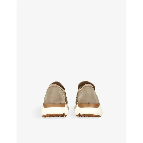 TOD'S Sport 54 Suede Loafers - Camel