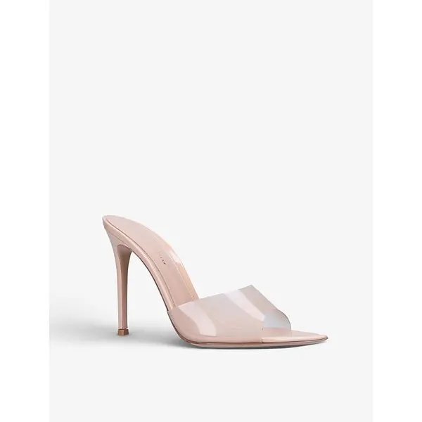 GIANVITO ROSSI Elle Leather And Pvc Heeled Mules