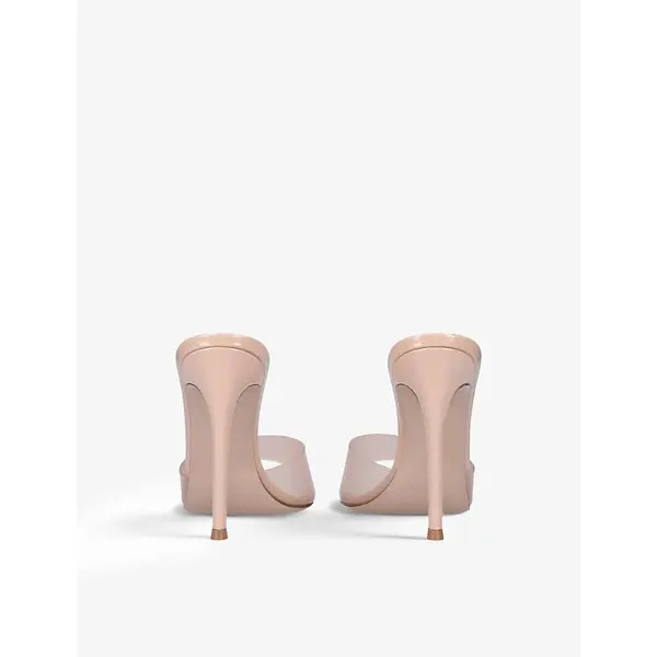 GIANVITO ROSSI Elle Leather And Pvc Heeled Mules
