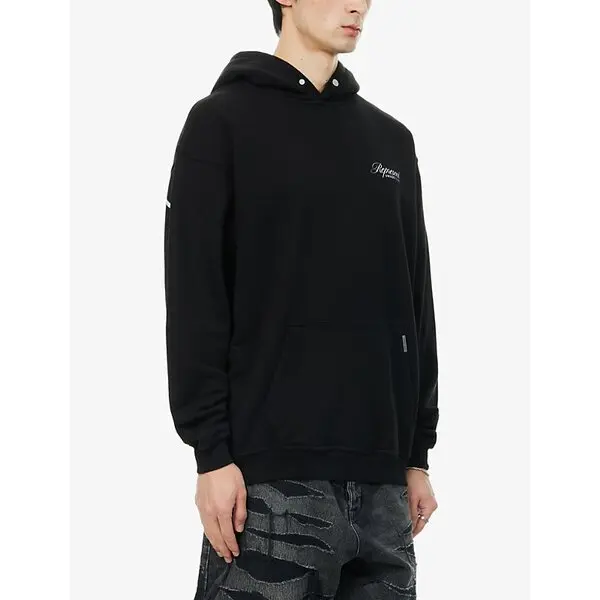 REPRESENT Owners Club Script Kangaroo-pocket Relaxed-fit Hoodie