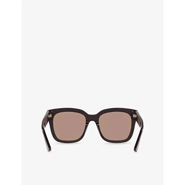 Gucci Gg1338s Rectangle-frame Injected Sunglasses - Red