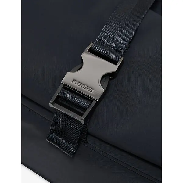 REISS Branded Woven Roll-top Backpack
