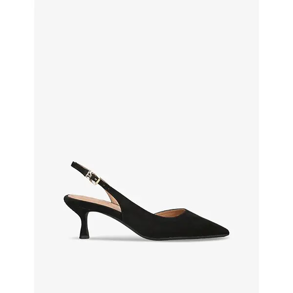 Kurt Geiger Aria Slingback Suede Sandals - Black
