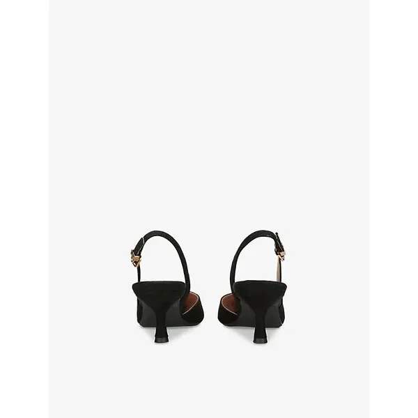 Kurt Geiger Aria Slingback Suede Sandals - Black