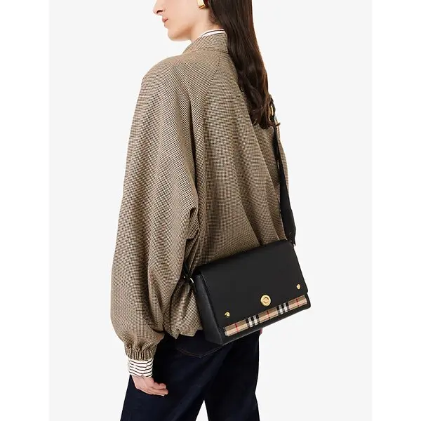 Burberry Note Leather Cross-body Bag - Black