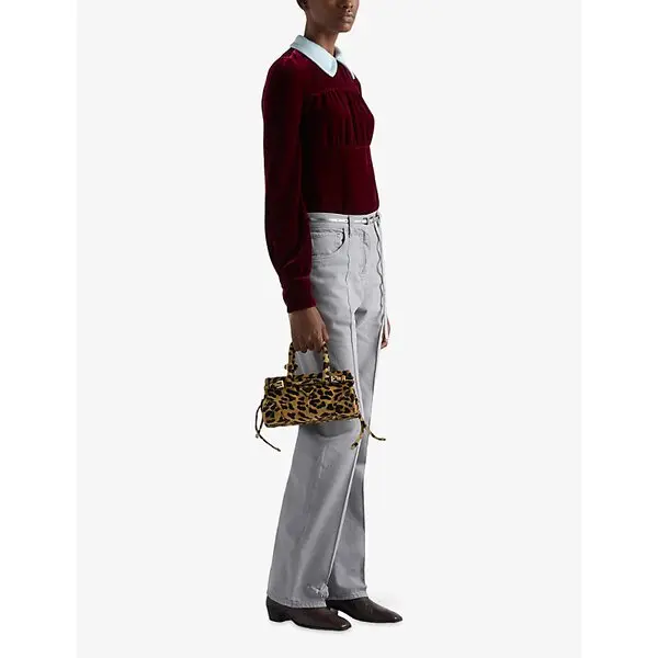 Prada Printed Leather Handbag - Neutral