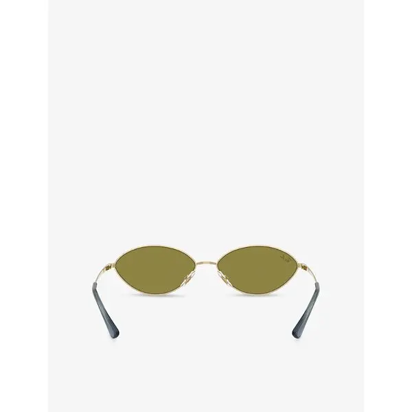 Ray-ban Kai Oval-frame Sunglasses - Gold