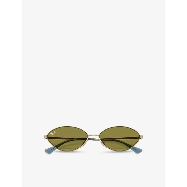 Ray-ban Kai Oval-frame Sunglasses - Gold