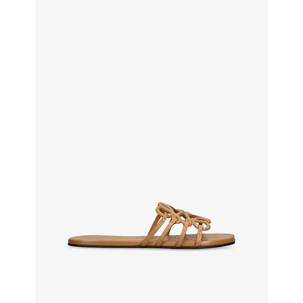 Loewe Petal Anagram Leather Slides