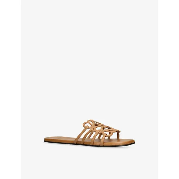 Loewe Petal Anagram Leather Slides