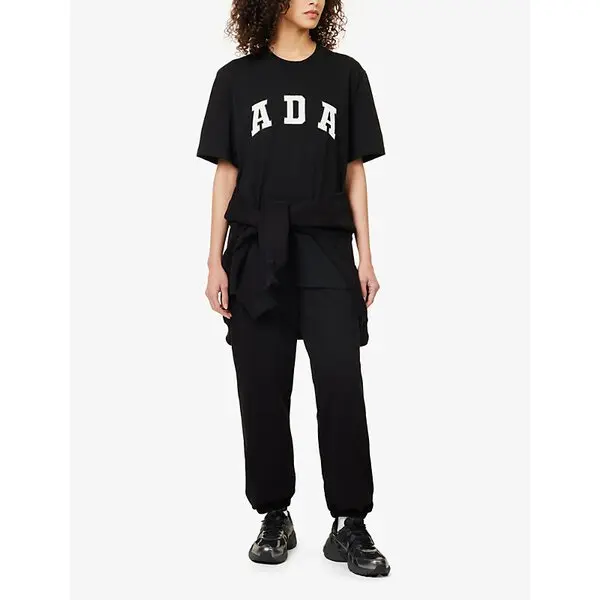 ADANOLA Logo-embroidered Cotton-jersey T-shirt