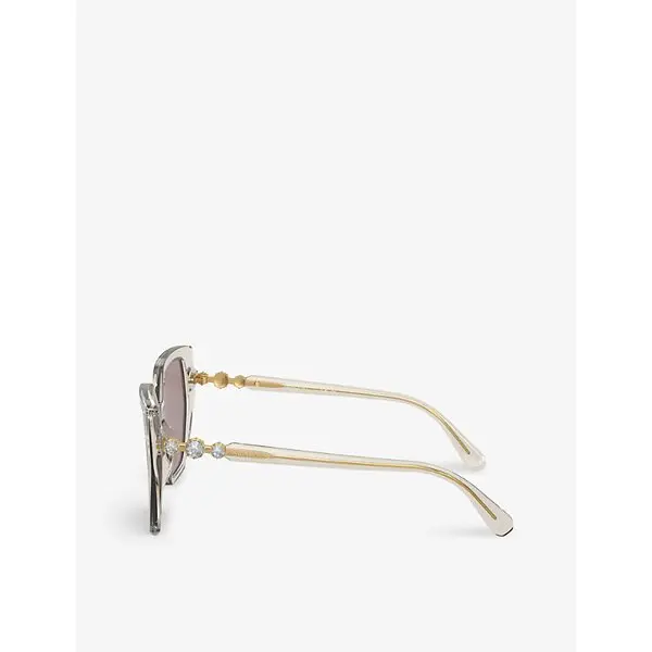 SWAROVSKI Irregular Frame Sunglasses