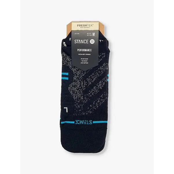 Stance Branded Print Stretch-woven Ankle Socks - Blk