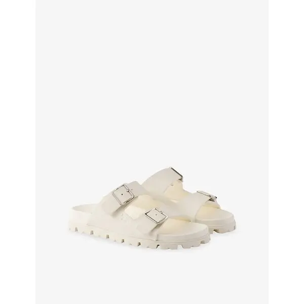 Prada Double-buckle Rubber Slides - Neutral