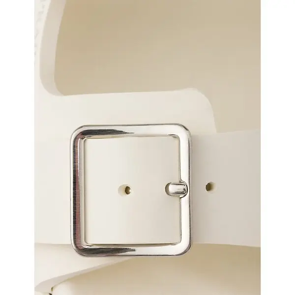 Prada Double-buckle Rubber Slides - Neutral