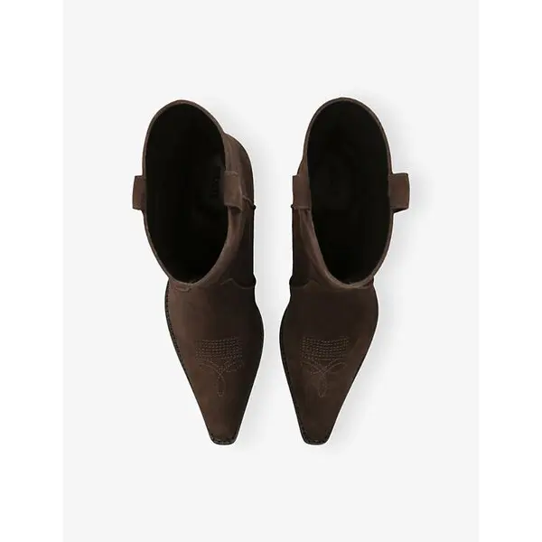 Khaite Clive 35 Suede Ankle Boots