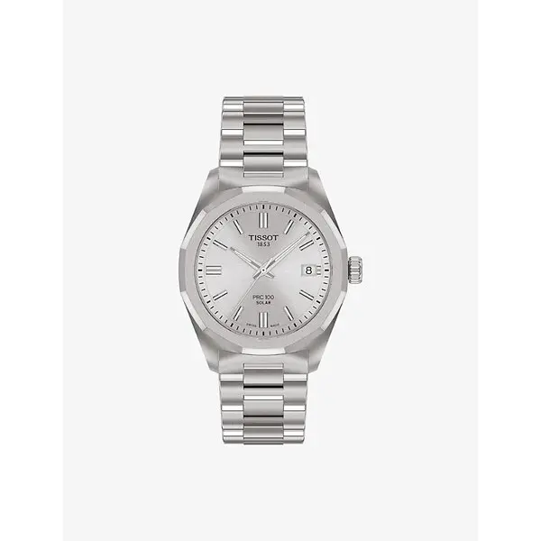 TISSOT Prc 100 Solar Stainless Steel Quartz Watch - Silver